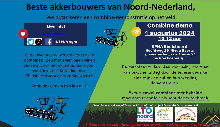 Combine demonstratie op het veld - SPNA